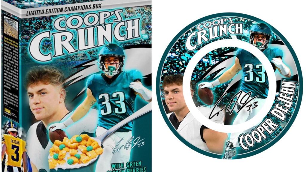 Cooper DeJean is giving back to Iowa through his new cereal. Here's ...