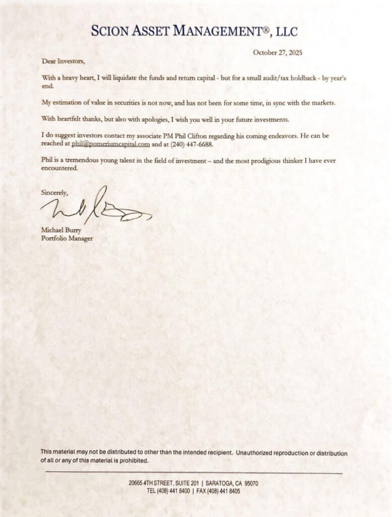 Michael Burry quits the market? ‘Big Short’ legend deregisters Scion ...